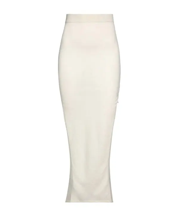 Rick Owens Cashmere Knit Midi Skirt - White