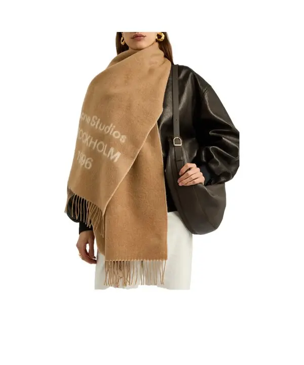 Acne Studios Logo-intarsia Wool Scarf