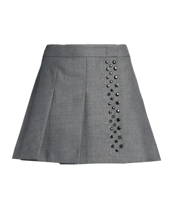MAXCO. Flared Mini Skirt With Crystal Embellishments