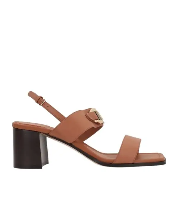 FERRAGAMO Open-toe High-heeled Sandals With Gold Tone Detail