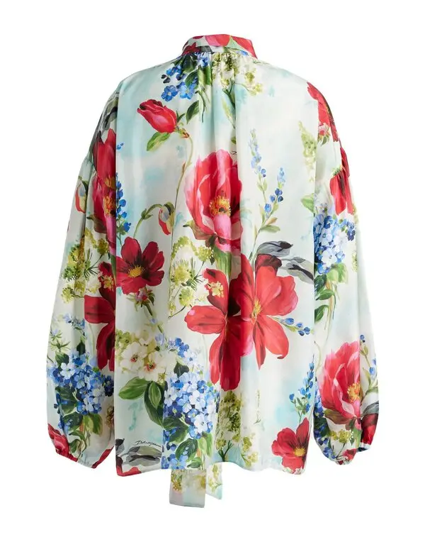 Dolce & Gabbana Floral Print Satin Blouse