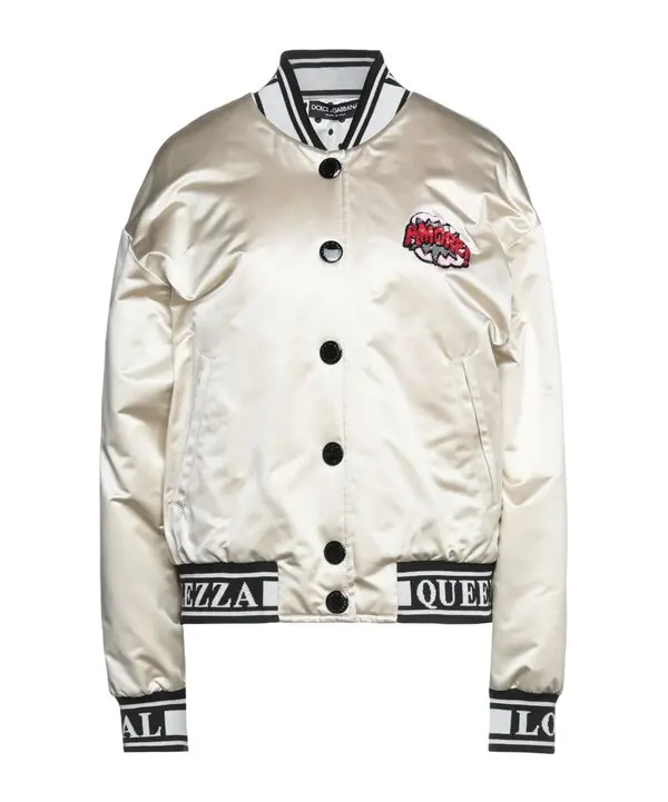 Dolce & Gabbana Satin Embellished Bomber Jacket