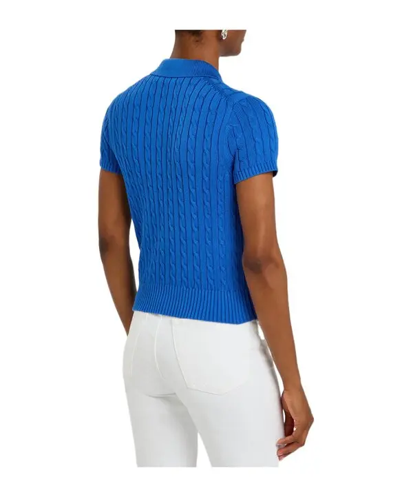 Polo Ralph Lauren Cable-knit Cotton Polo Top