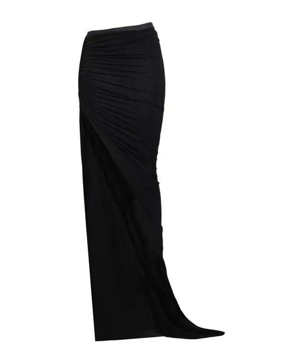 Rick Owens Asymmetrical Gathered Skirt