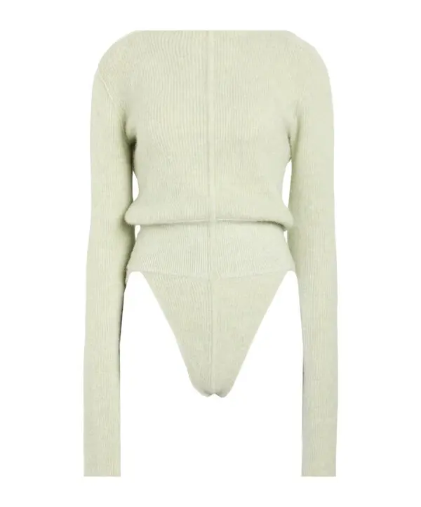 Rick Owens Long Sleeve Knit Bodysuit - White