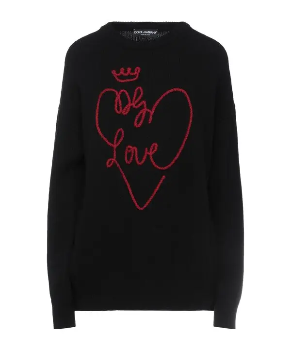 Dolce & Gabbana Knitted Long Sleeve Sweater - Black