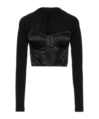 Dolce & Gabbana Fitted Cropped Jersey Satin Shirt