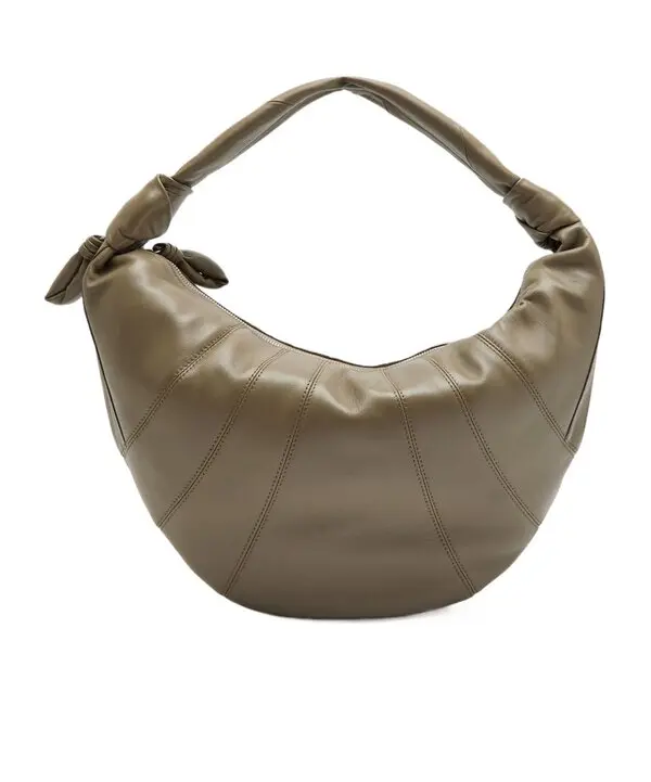 LEMAIRE Leather Shoulder Bag - Khaki