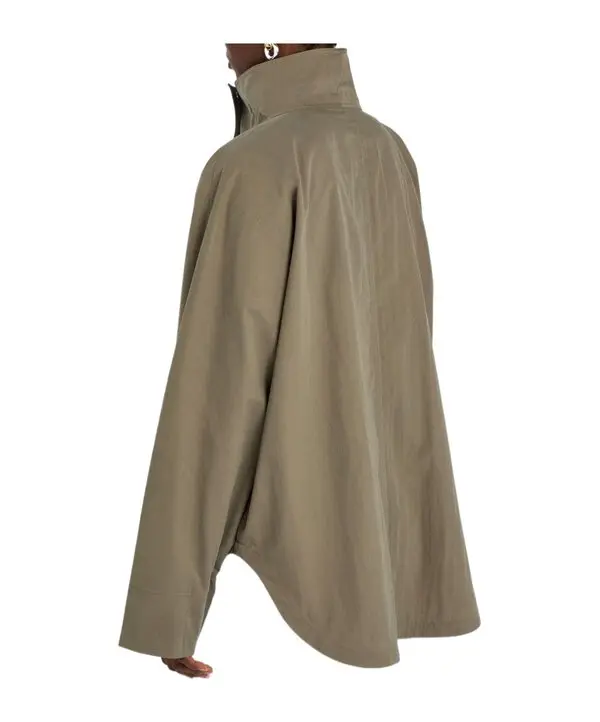 TOTEME Funnel-neck Cotton-blend Poplin Jacket