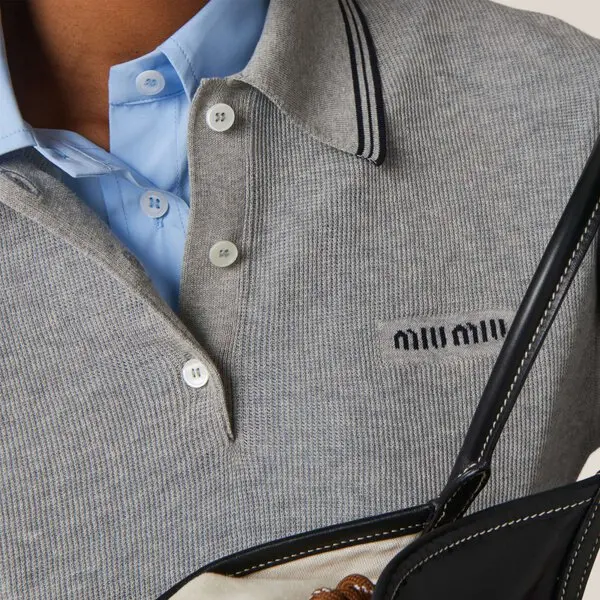 Miu Miu Cotton Jersey Polo Shirt