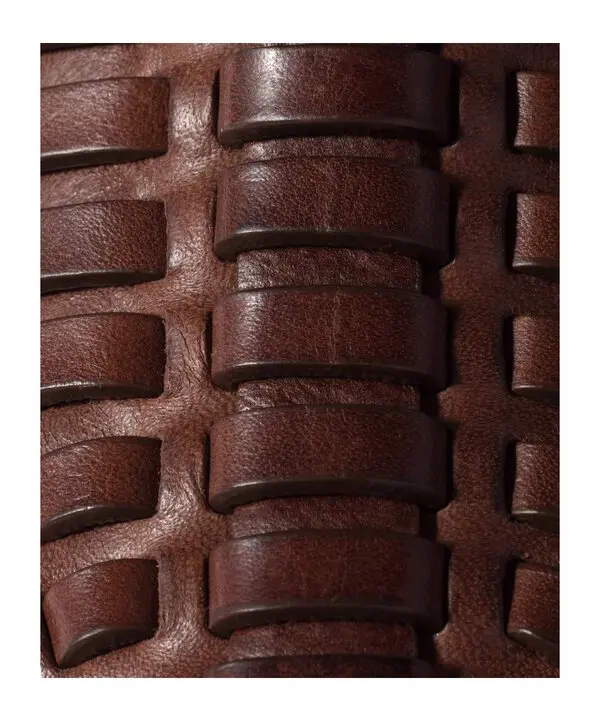 Miu Miu Woven Leather Slingback Loafers - Brown