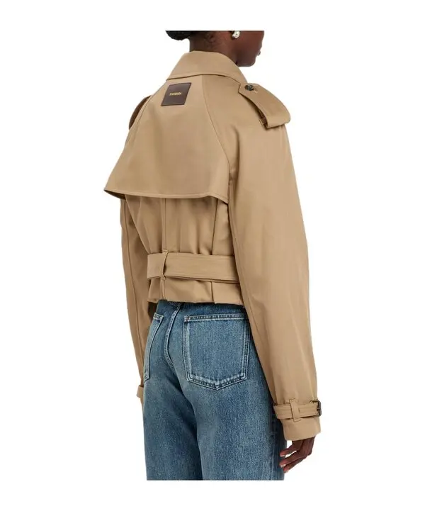 J.W.ANDERSON Belted Cropped Cotton Trench Coat