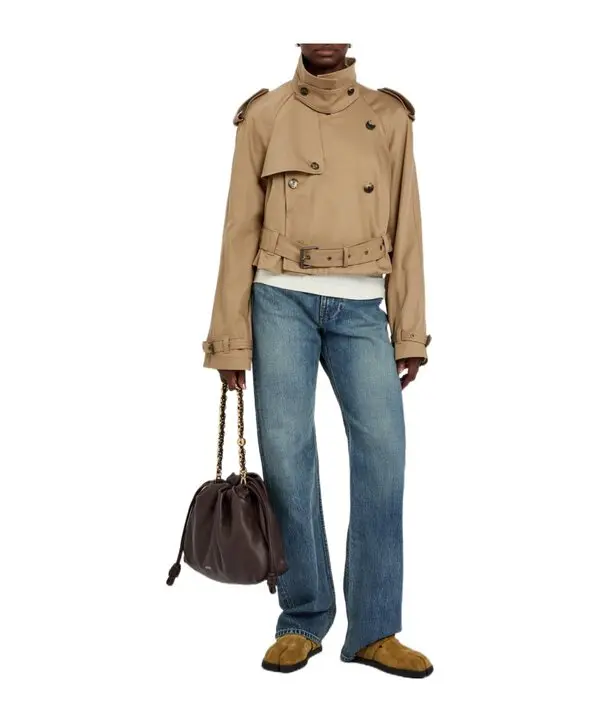 J.W.ANDERSON Belted Cropped Cotton Trench Coat