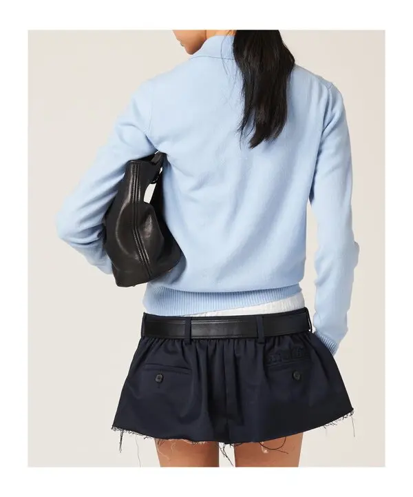 Miu Miu Logo-intarsia Button-up Cardigan