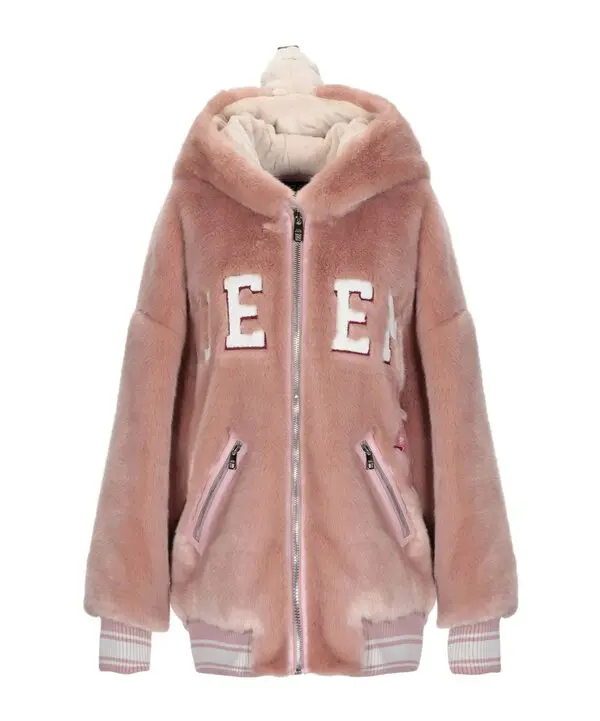 Dolce & Gabbana Hooded Long Sleeve Plush Coat