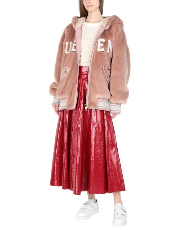 Dolce & Gabbana Hooded Long Sleeve Plush Coat