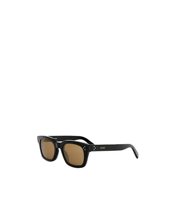 Celine Acetate Rectangle Frame Sunglasses With Three Dots
