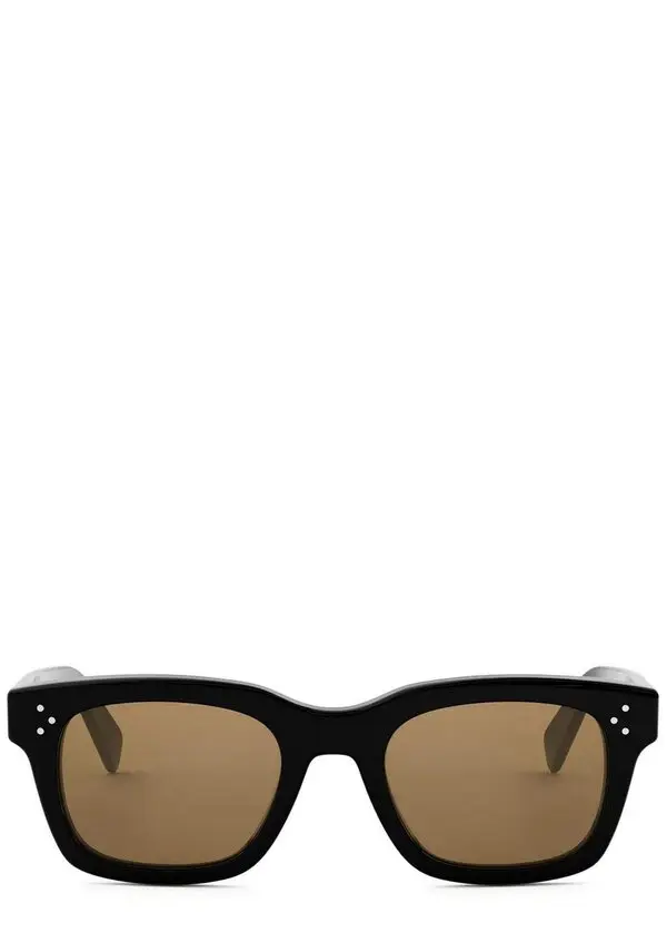 Celine Acetate Rectangle Frame Sunglasses With Three Dots