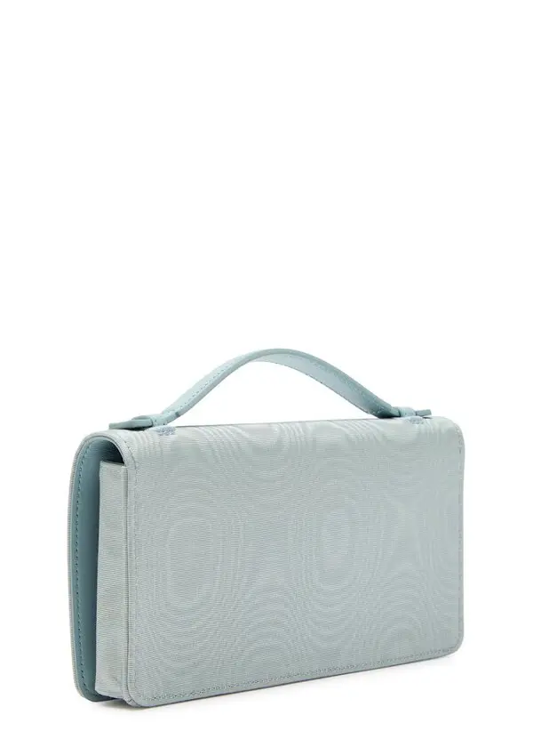 Valentino Garavani Crystal-embellished Vlogo Moiré Wallet-on-chain