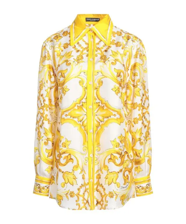 Dolce & Gabbana Printed Satin Shirt