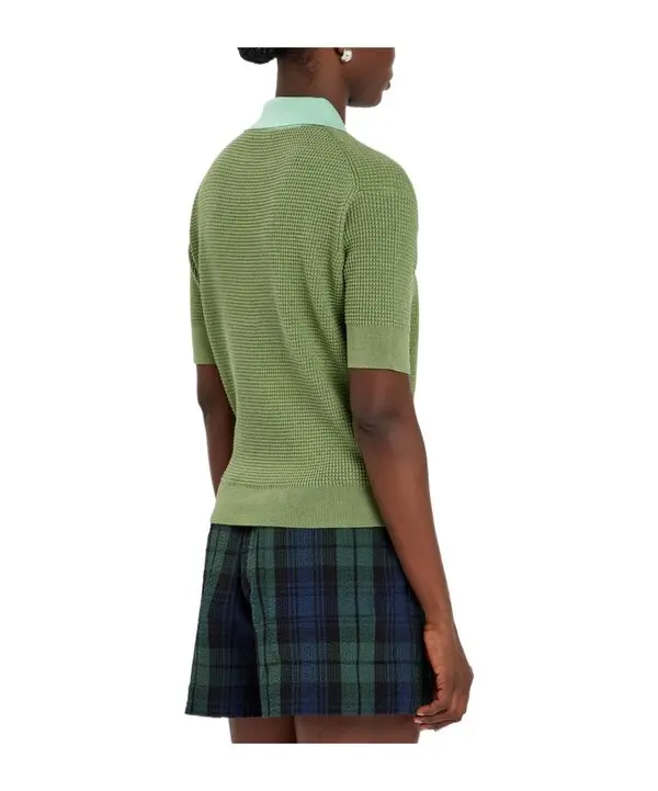 J.W.ANDERSON Waffle-knit Cotton-blend Polo Shirt