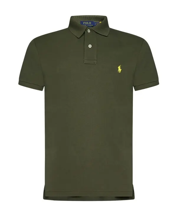 Polo Ralph Lauren Logo Embroidered Short-sleeved Polo Shirt - Green