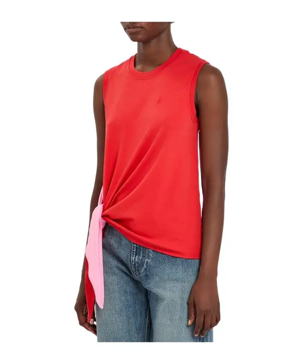 J.W.ANDERSON Colour-blocked Cotton Tank Top - Red