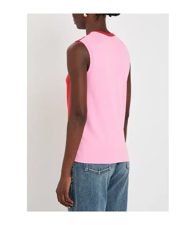 J.W.ANDERSON Colour-blocked Cotton Tank Top - Red