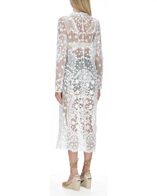 Polo Ralph Lauren Crochet Knit Midi Dress
