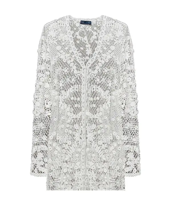 Polo Ralph Lauren Crochet Knit Midi Dress