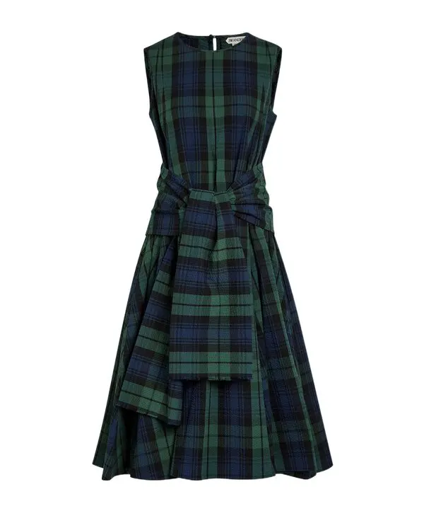 J.W.ANDERSON Cloque Checked Seersucker Midi Dress