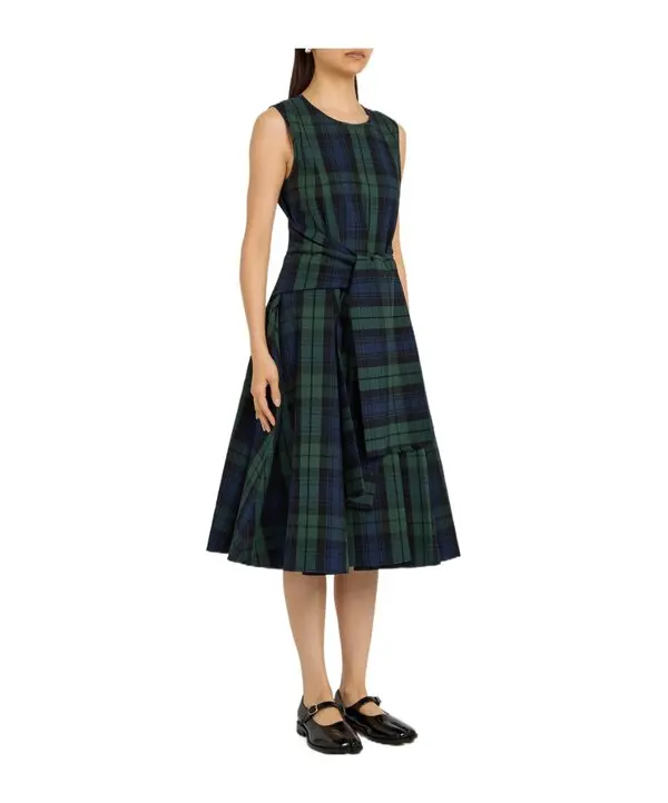 J.W.ANDERSON Cloque Checked Seersucker Midi Dress