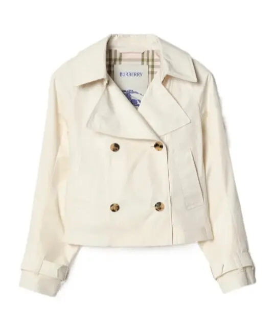 Burberry Cropped Ladybrook Trench Jacket
