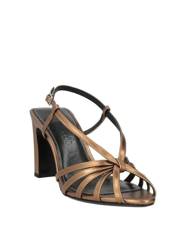 MAXCO. Max&co. Metallic Pointed Toe Slingback Sandals