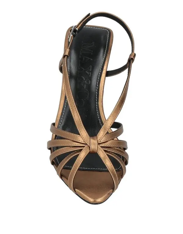 MAXCO. Max&co. Metallic Pointed Toe Slingback Sandals