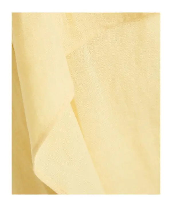 Staud Draped Linen Maxi Dress