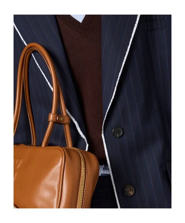 Miu Miu Single-breasted Pinstriped Jacquard Jacket