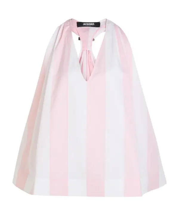 Jacquemus Striped Cotton-poplin Top