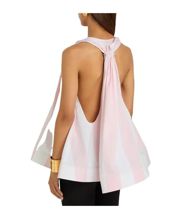 Jacquemus Striped Cotton-poplin Top