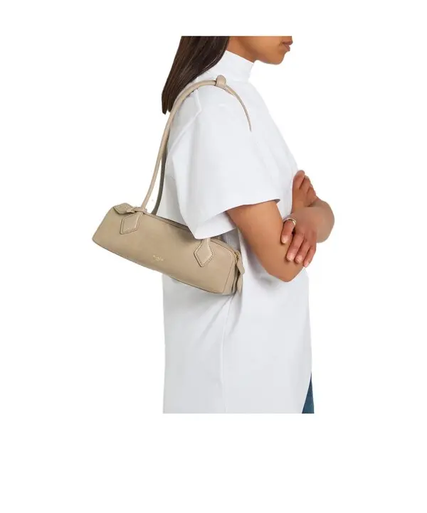 Alaïa Le Teckle Small Leather And Suede Shoulder Bag