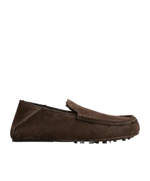 TOD'S Suede Driving Loafers - Brown