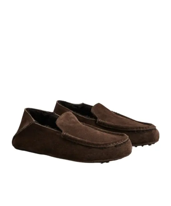 TOD'S Suede Driving Loafers - Brown