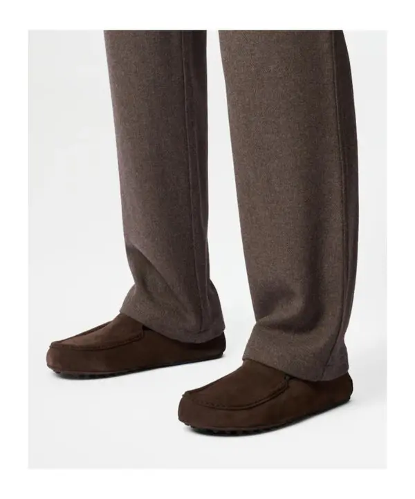 TOD'S Suede Driving Loafers - Brown