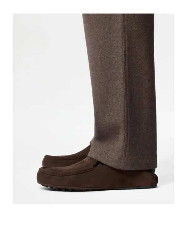 TOD'S Suede Driving Loafers - Brown