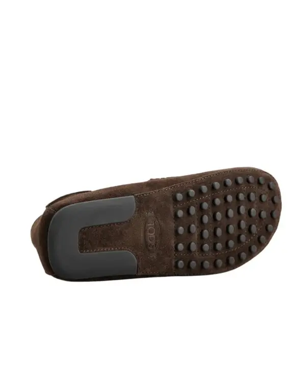 TOD'S Suede Driving Loafers - Brown