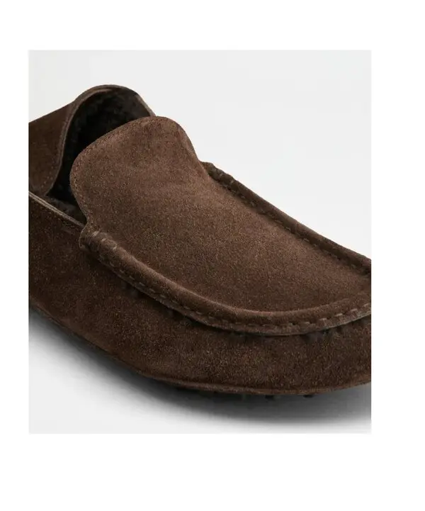 TOD'S Suede Driving Loafers - Brown