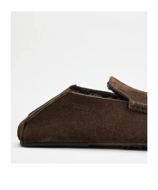 TOD'S Suede Driving Loafers - Brown