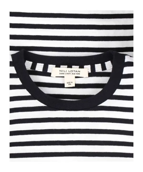 NILI LOTAN Crew Neck Striped T-shirt