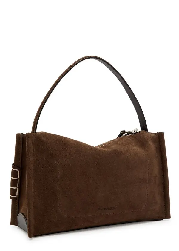 J.W.ANDERSON Loafer Suede Shoulder Bag - Brown