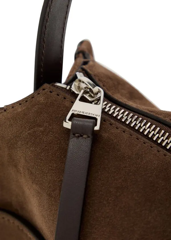 J.W.ANDERSON Loafer Suede Shoulder Bag - Brown